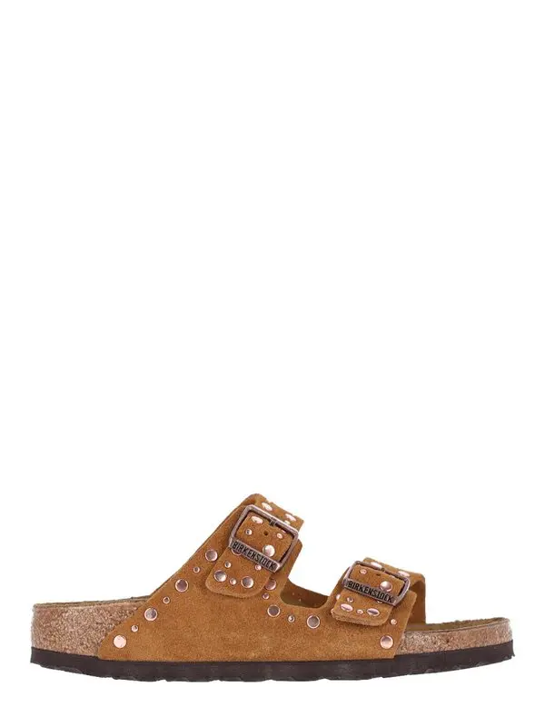 BIRKENSTOCK Embellished Leather Sandals - Brown