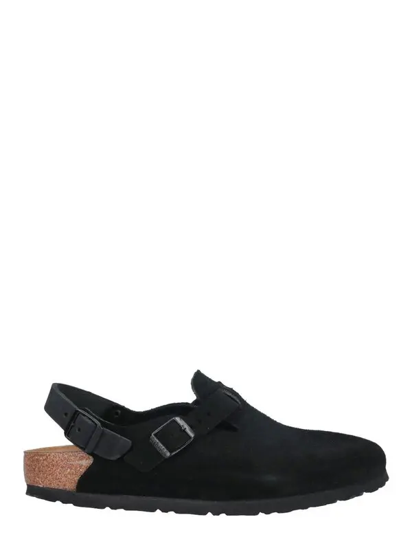 BIRKENSTOCK Suede Leather Clogs - Black