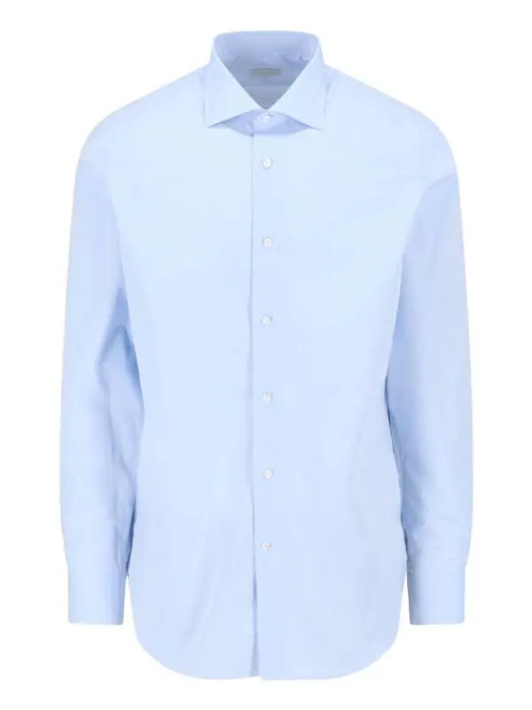 LABORATORIO DEL CARMINE Classic Cotton Dress Shirt - Blue