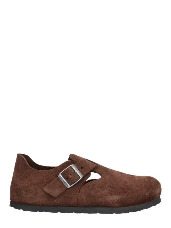 BIRKENSTOCK 100% Leather Footbed Mary Jane Sandals - Brown
