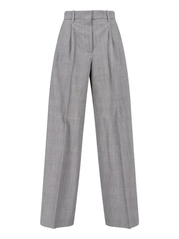 GOLDEN GOOSE Virgin Wool Padded Trousers - Grey