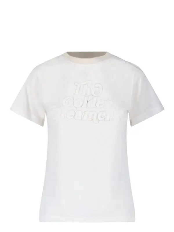 GOLDEN GOOSE Graphic Embroidered T-shirt - White