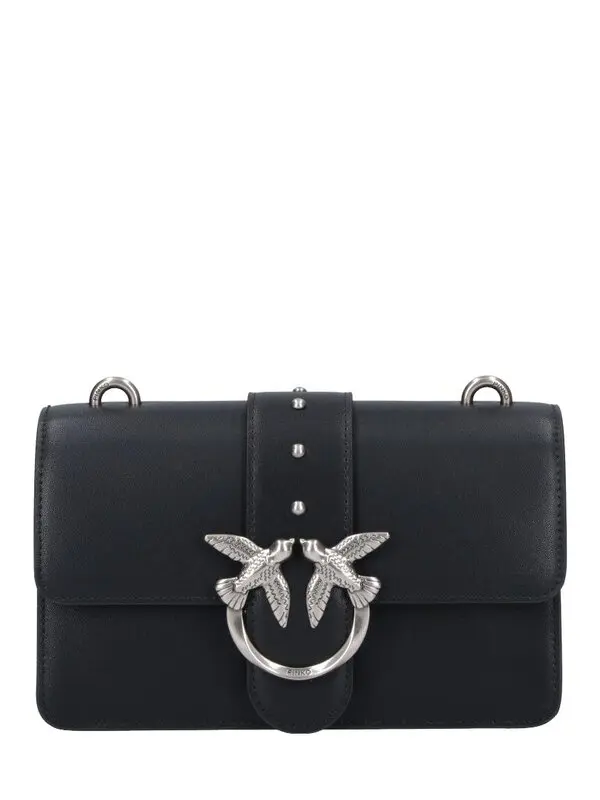 Pinko Leather Crossbody Bag - Black