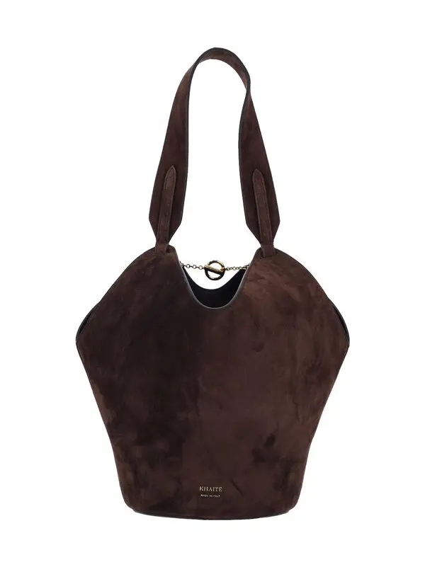 Khaite Suede Shoulder Bag - Brown