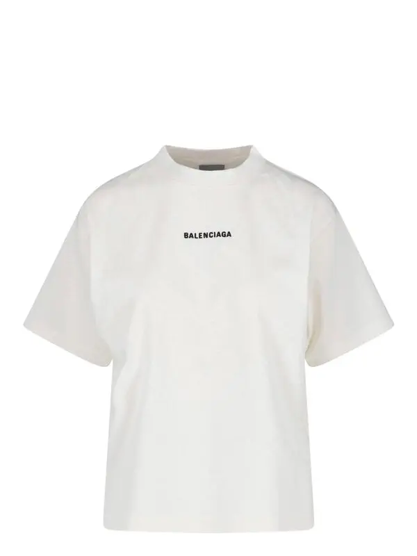 Balenciaga Crewneck Cotton T-shirt - White