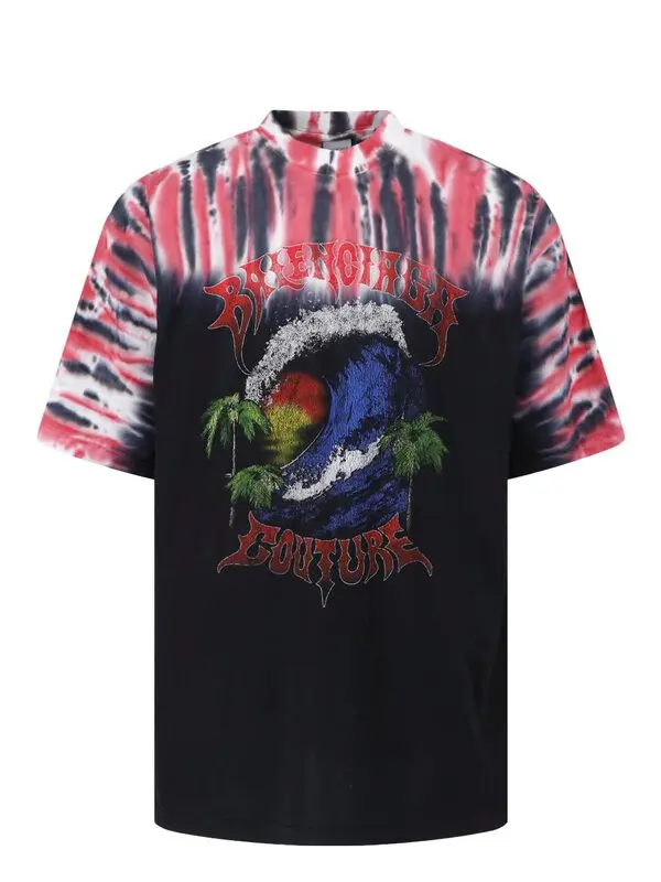 Balenciaga Stretch Cotton T-shirt - Black