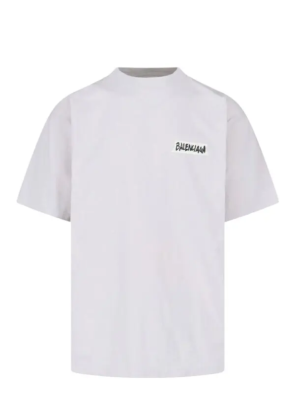 Balenciaga Stretch Cotton T-shirt - White