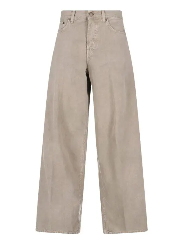 HAIKURE Linen-cotton Jeans - Beige