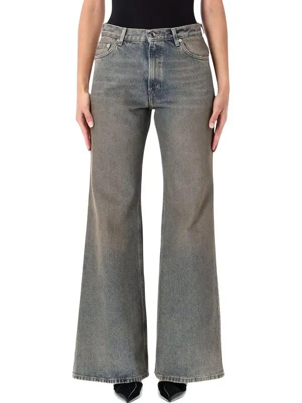 HAIKURE High-rise Wide-leg Denim Pants - Ziggy Silver Blue