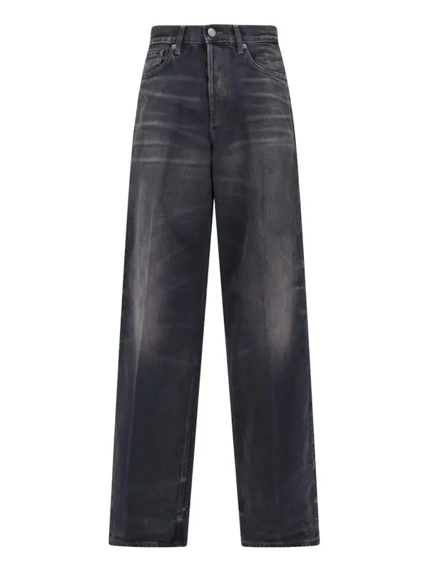 HAIKURE 100% Cotton Flare Jeans - Black