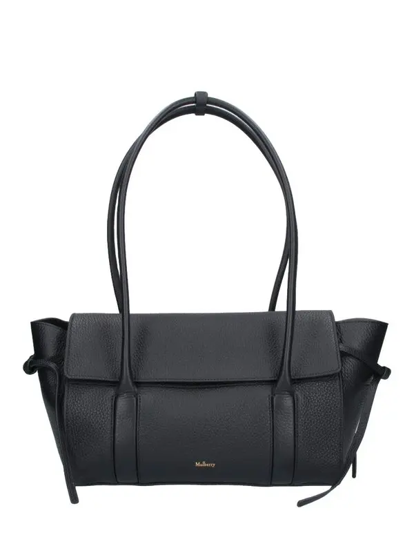 Mulberry Bovine Leather Bag With Top Handles - Black