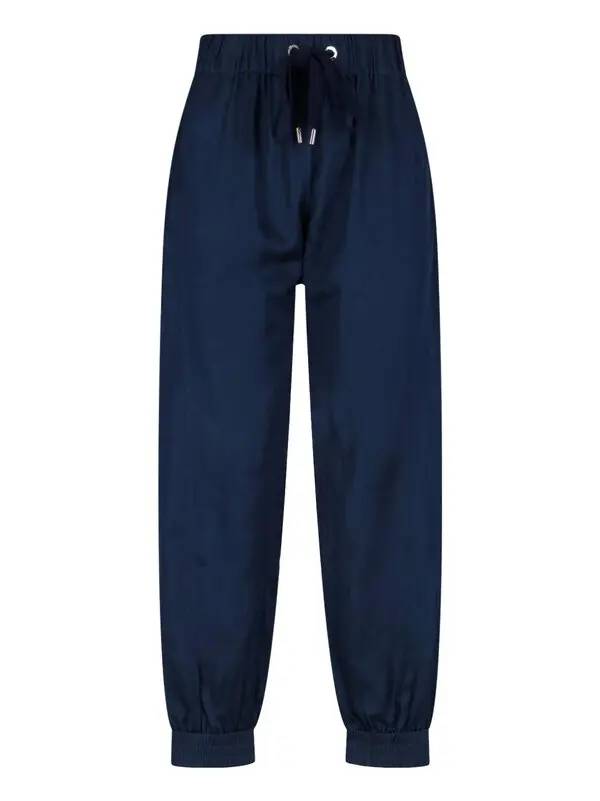 SA SU PHI Silk-viscose Blend Trousers - Blue