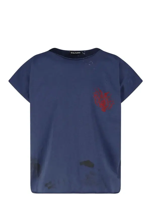 CULTURA Graphic Short Sleeve T-shirt - Blue