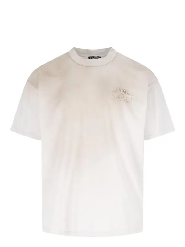 CULTURA Graphic Crew Neck T-shirt - Beige