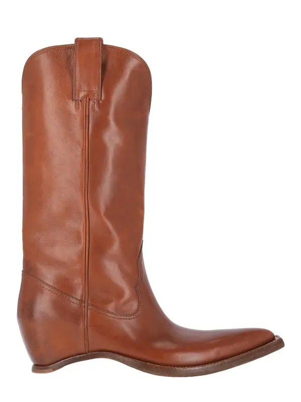 MAISON MARGIELA Ovine Leather Ankle Boots With Rubber Contrast - Brown