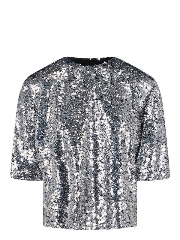 Isabel Marant Étoile Sequin Embellished Top - Silver