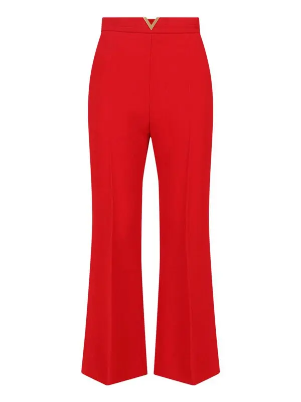 Valentino Garavani 100% Virgin Wool Trousers - Red