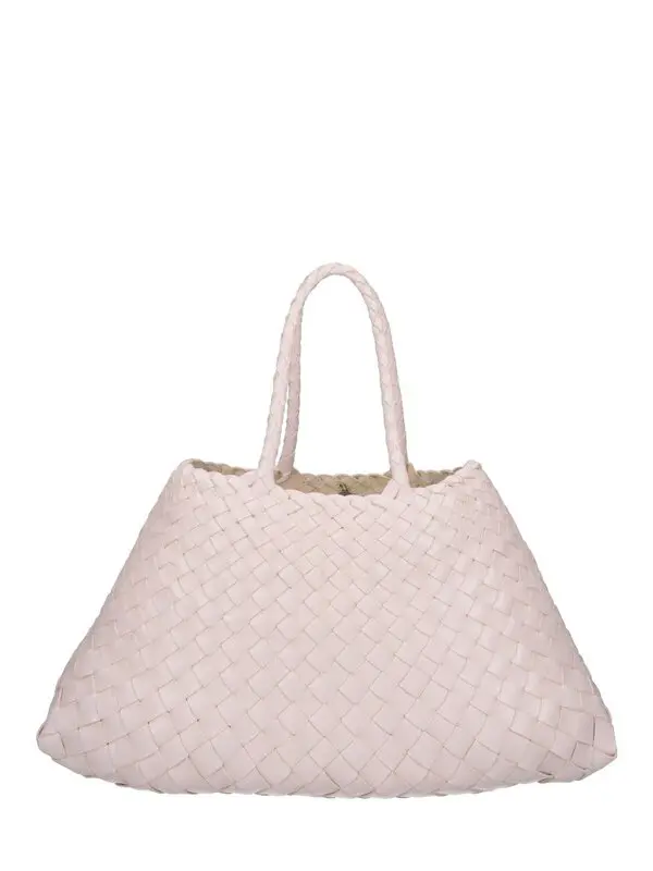 Dragon Diffusion Woven Leather Tote Bag - Cream