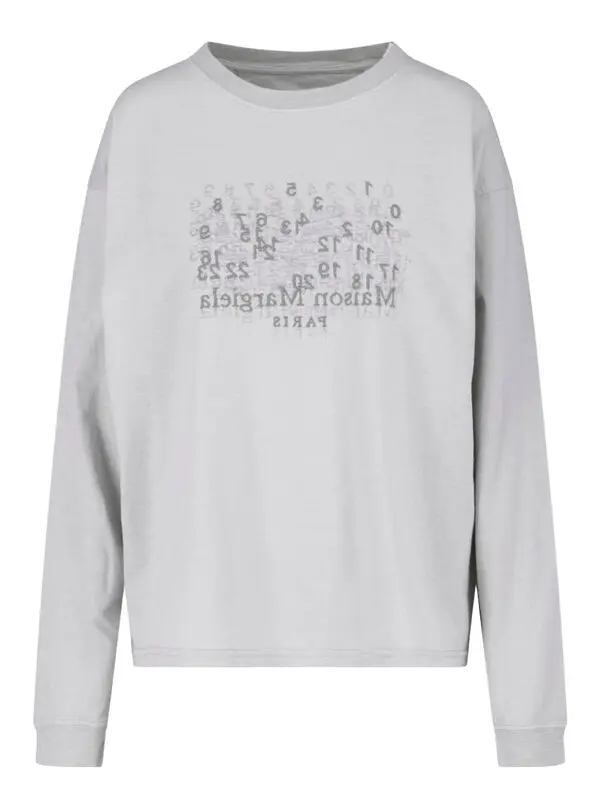 MAISON MARGIELA Long Sleeve Cotton T-shirt - Grey