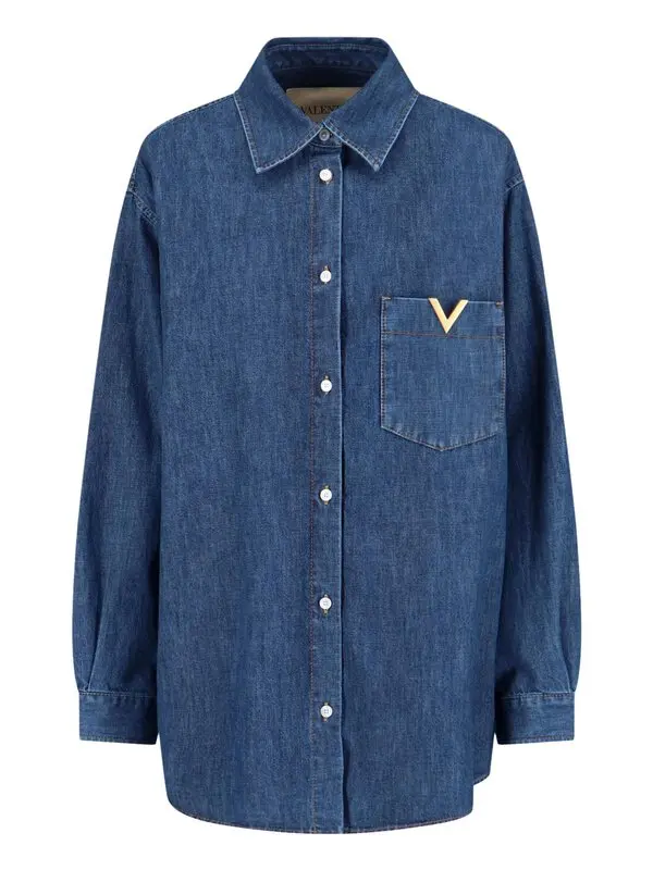 Valentino Garavani Cotton Shirt - Blue