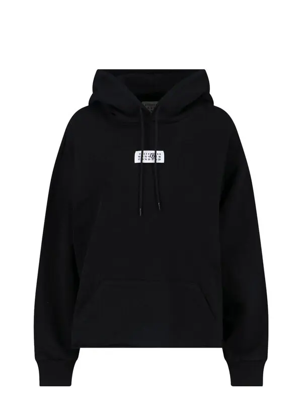 MAISON MARGIELA Cotton Hooded Sweatshirt - Black