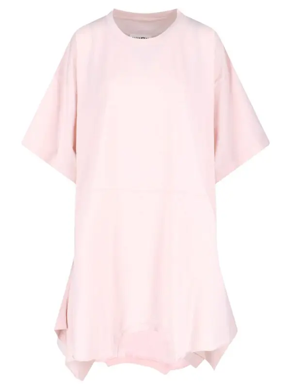 MAISON MARGIELA Lightweight 100% Cotton Midi Dress For - Pink