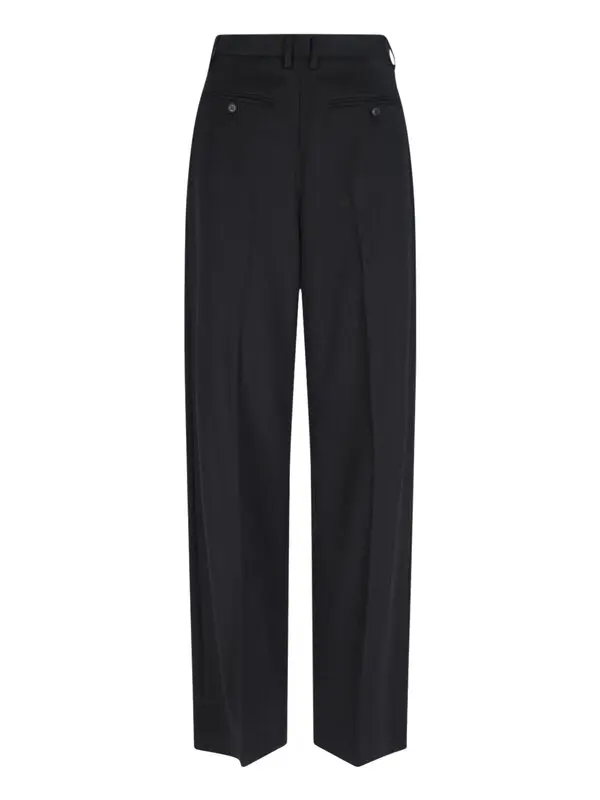 MAISON MARGIELA Sculpted Wool-blend Trousers With Elastane And Lined Pockets - Black