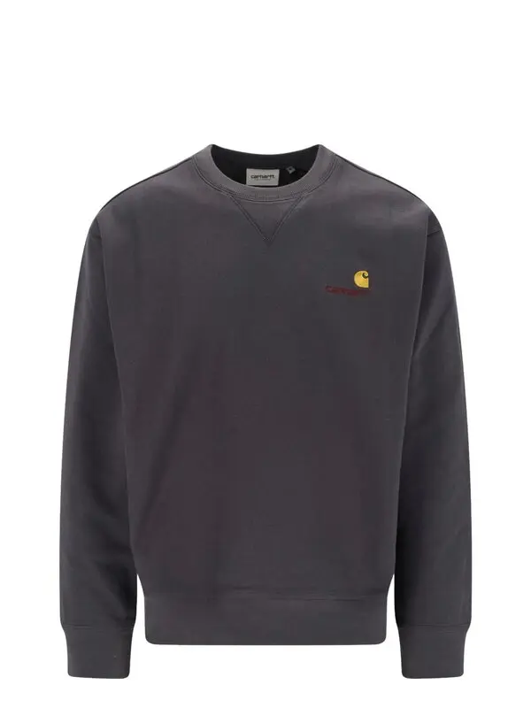 Carhartt Work In Progress Workwear-inspired Cotton Blend Crewneck Sweater - Grey