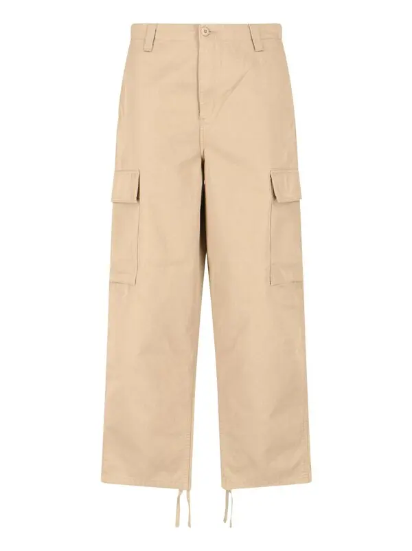 Carhartt Work In Progress 100% Cotton Cargo Trousers - Beige