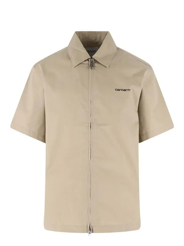 Carhartt Work In Progress Workwear-inspired Short-sleeve Shirt For - Beige