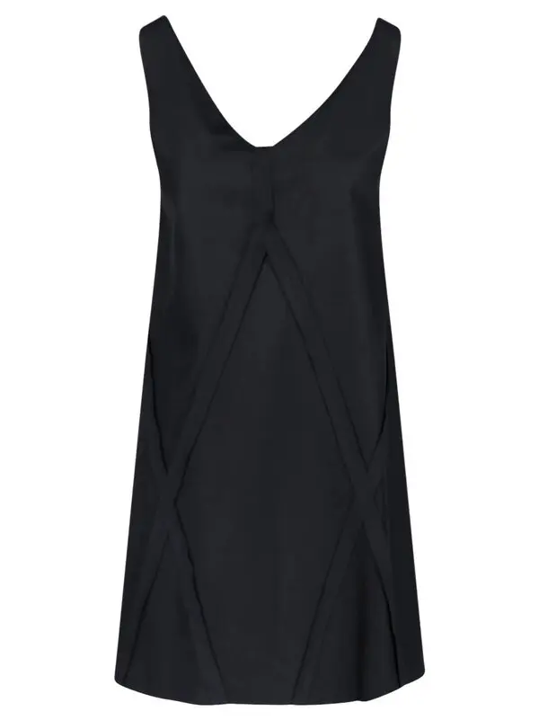 MAISON MARGIELA Draped Acetate-cupro Blend Mini Dress - Black