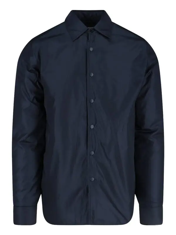 Aspesi Padded Button-front Overshirt Jacket - Blue