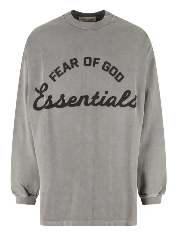 Fear Of God Inspired 100% Cotton Mini Logo T-shirt For - Grey