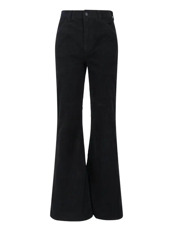 NILI LOTAN Tapered Cotton-blend Trousers - Black