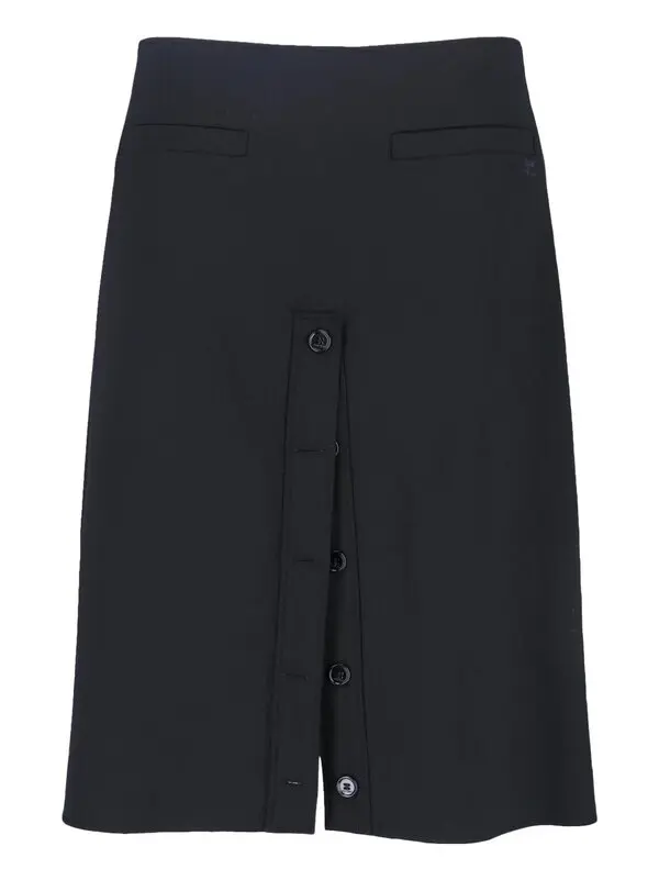 COURREGES Tailored Mini Skirt - Black