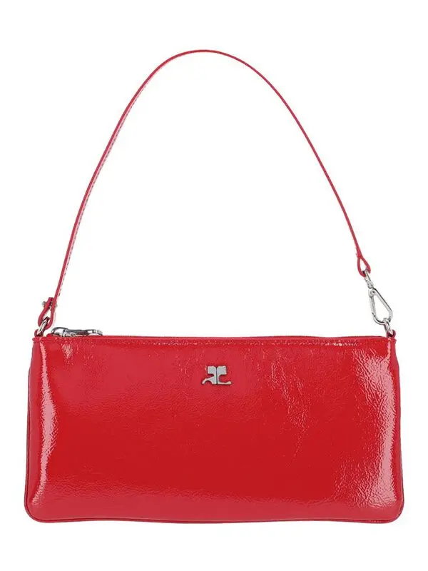 COURREGES Varnished Cow Leather Bag - Red