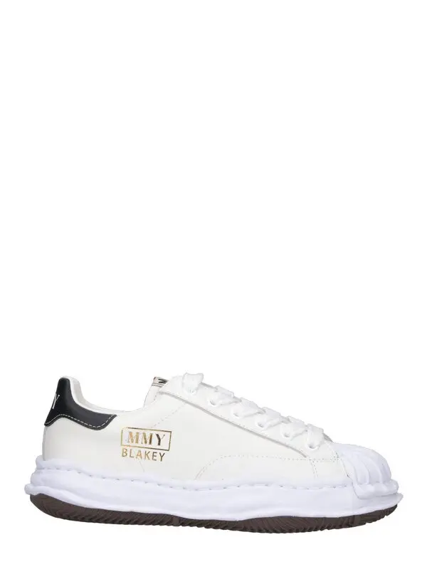 Mihara Yasuhiro Leather Lace-up Sneakers - White