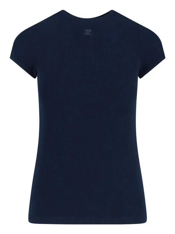 COURREGES Viscose-blend Polo Shirt - Blue