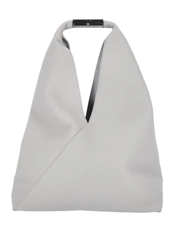 MAISON MARGIELA Bovine Leather Shoulder Bag With Metallic Hardware - Grey