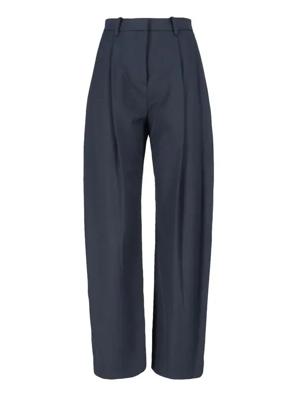 IVIR Tailored Wide-leg Trousers - Blue