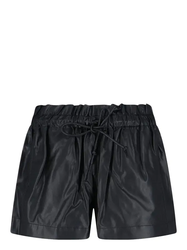 MARANT ETOILE High-waisted Drawstring Shorts - Black