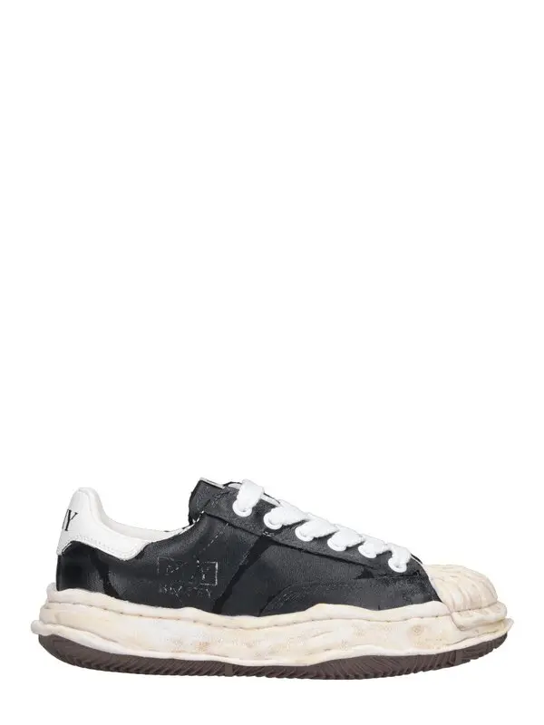 Mihara Yasuhiro Cotton Upper Lace Up Sneakers - Black