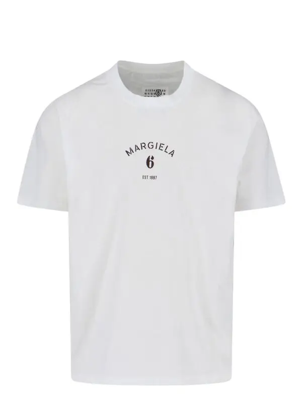 MAISON MARGIELA Graphic Cotton T-shirt - White