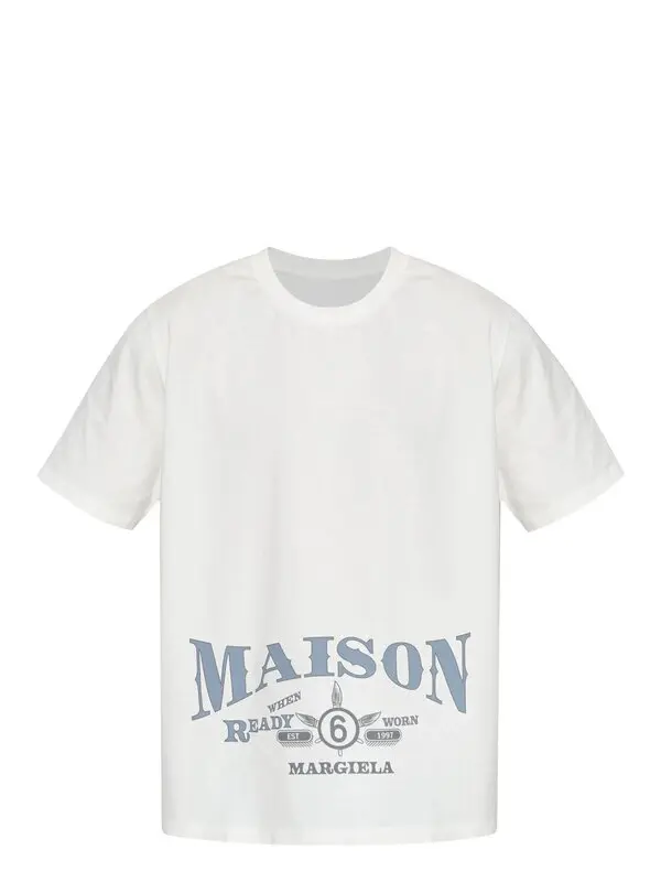 MAISON MARGIELA Graphic Cotton T-shirt - White