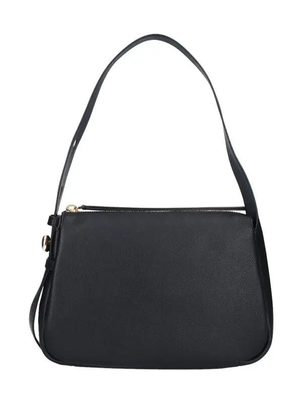 Tory Burch Leather Shoulder Handbag - Black