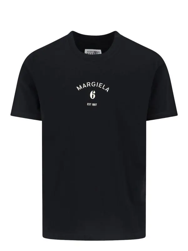 MAISON MARGIELA 100% Cotton Short-sleeve T-shirt - Black