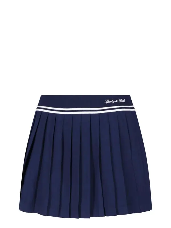 SPORTY & RICH Zip-front Sporty Skirt - Blue