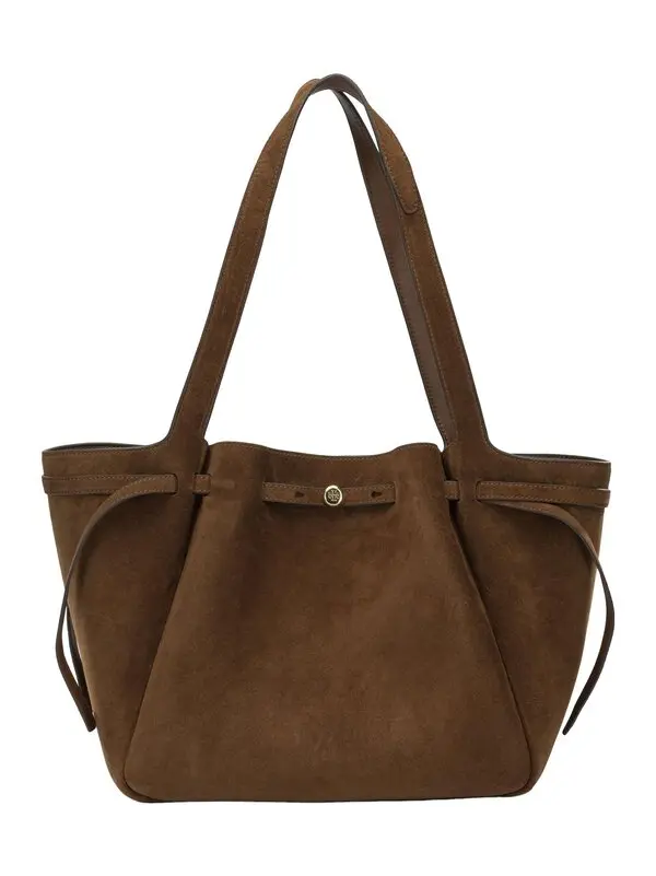 Tory Burch Suede Shoulder Handbag - Brown