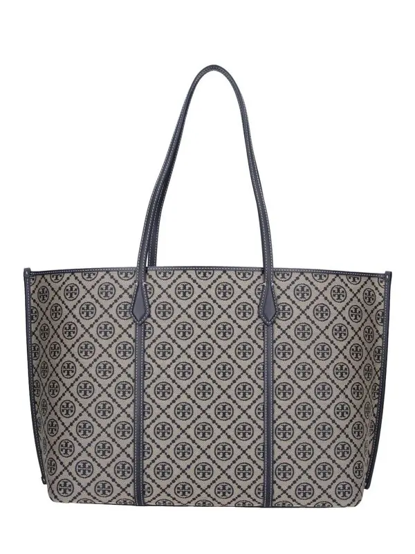 Tory Burch Monogram Jacquard Tote Bag - Blue