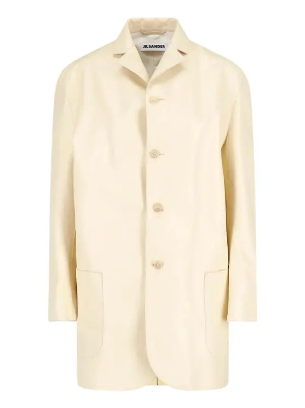 JIL SANDER Leather Jacket - Cream